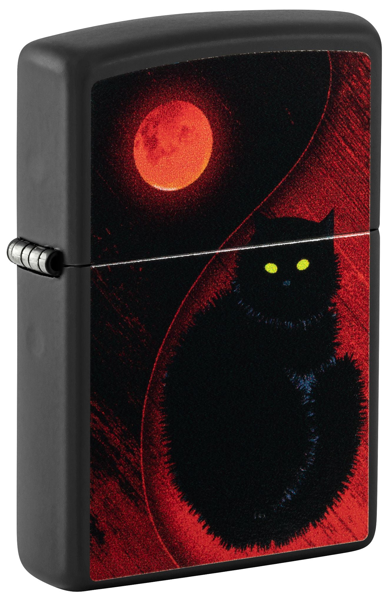 Zippo Black Cat Design Black Matte Pocket Lighter - Walmart.com