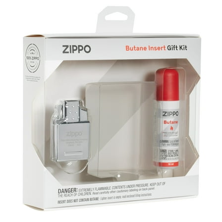 Zippo Windproof Refillable Lighter Fluid Combo, 2x4oz Fuel, Flint, Wick ...