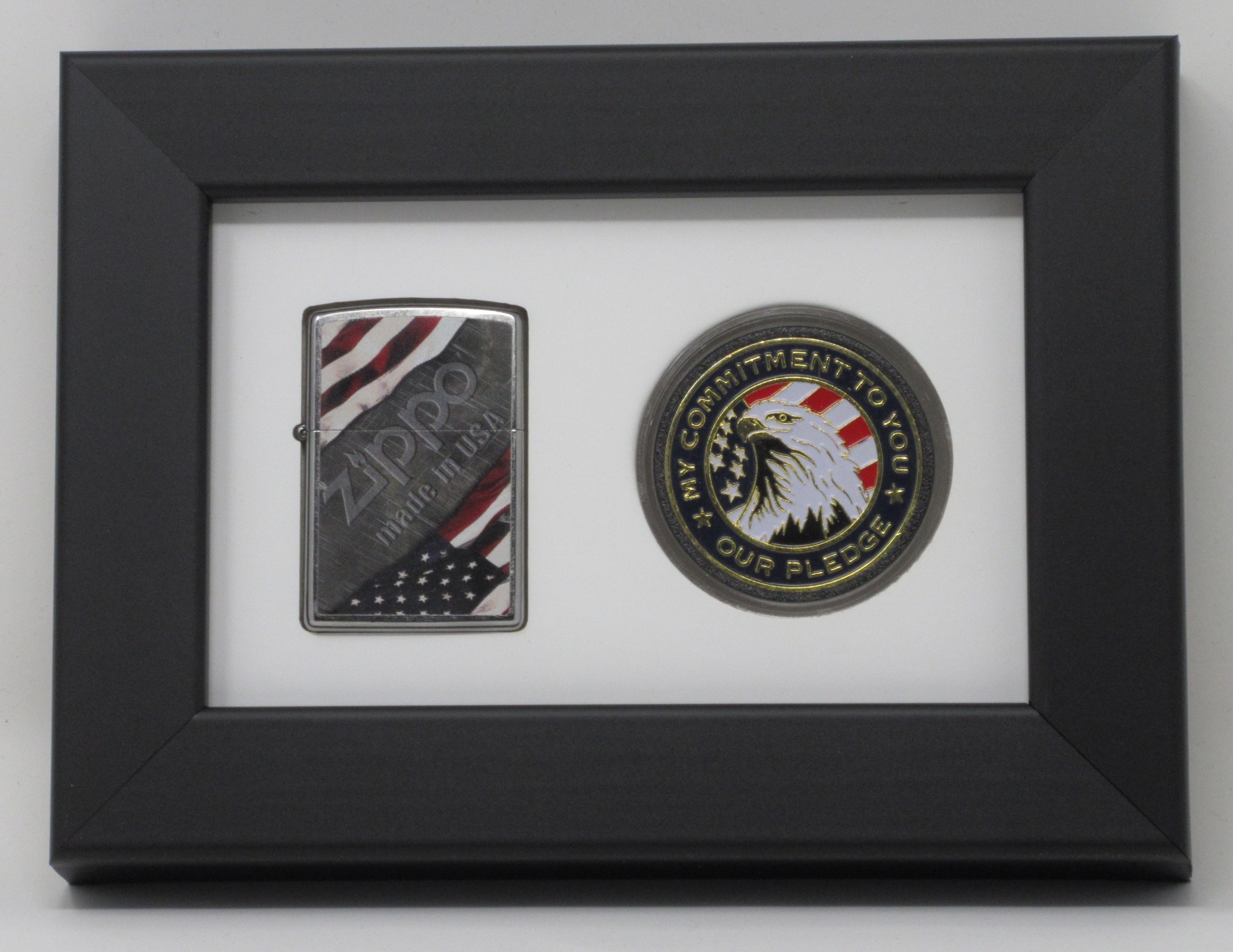 Zippo - Challenge Coin Lighter Picture Display Wall Frame, Holds 1 ...