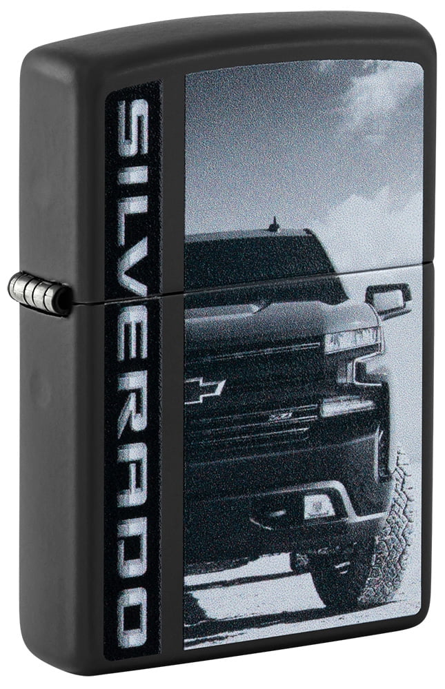 Zippo Chevy Silverado Truck Black Matte Pocket Lighter - Walmart.com