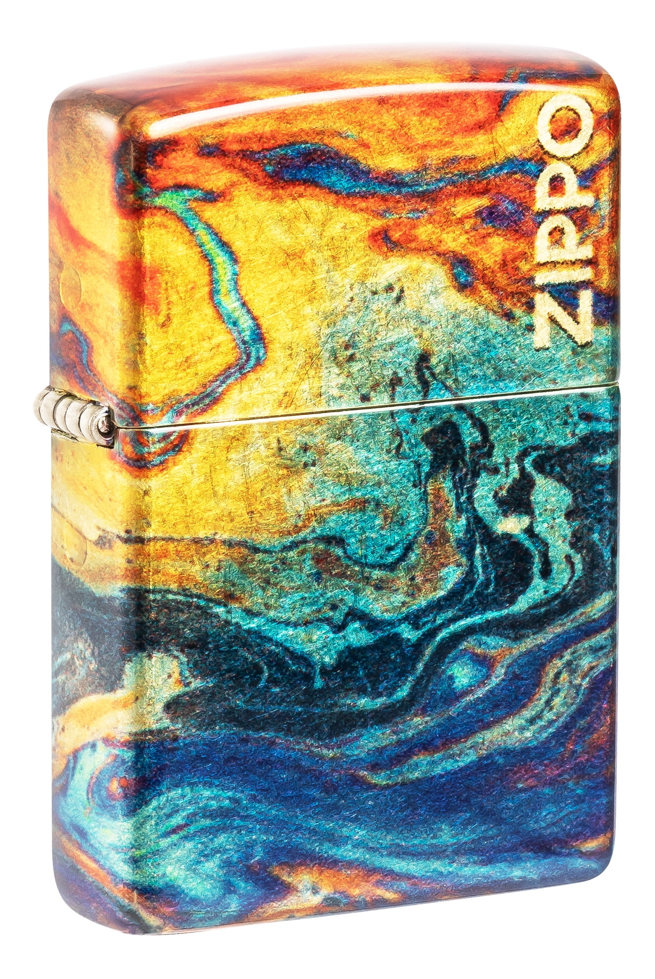 Zippo Colorful Design 540 Tumbled Brass Pocket Lighter - Walmart.com