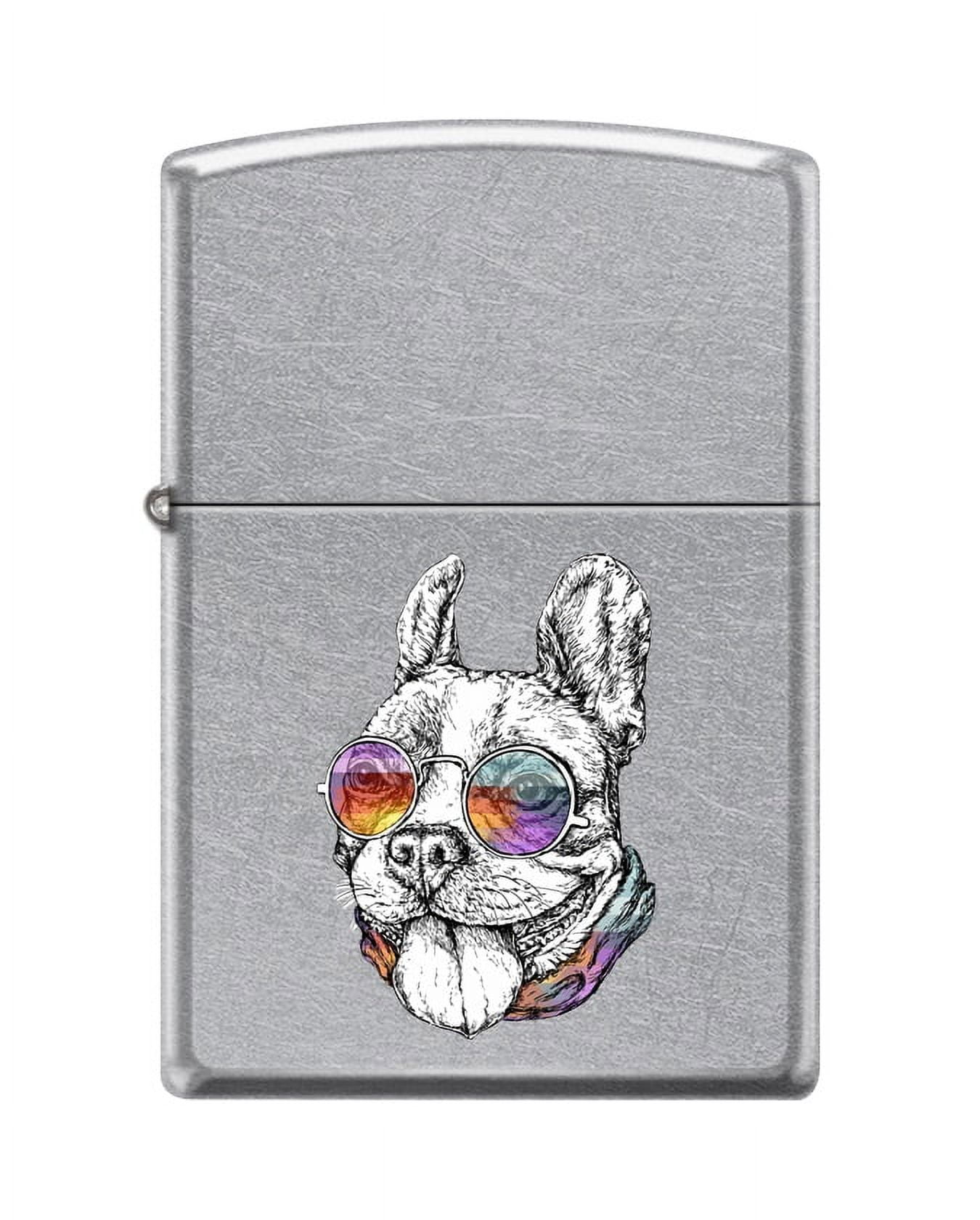Zippo Custom Design Cool Bulldog Wearing Colorful Sunglasses Windproof ...