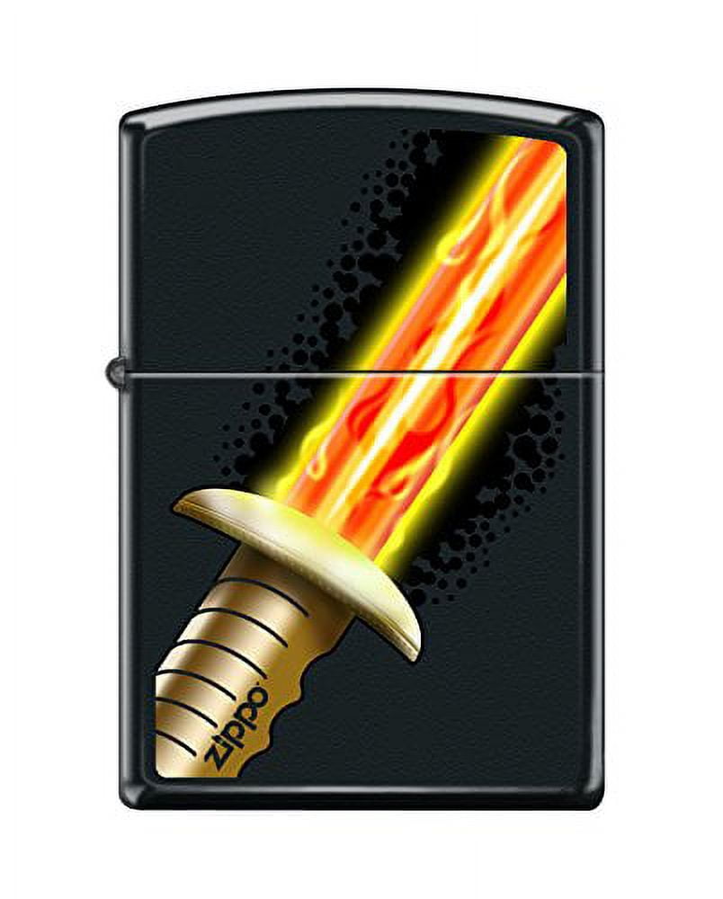Zippo Custom Design Light Sword Reg Blk Matte Windproof Collectible ...