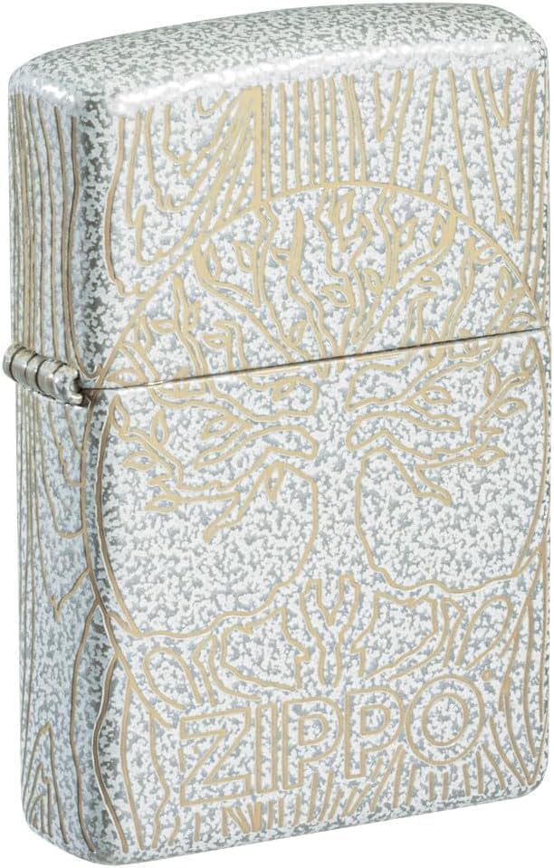 Zippo - Customized Message on Tree of Life Woodgrain Glacier Pocket ...