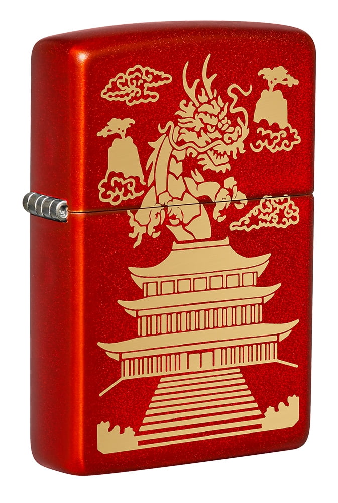 Zippo Eastern Design Metallic Red Pocket Lighter - Walmart.com