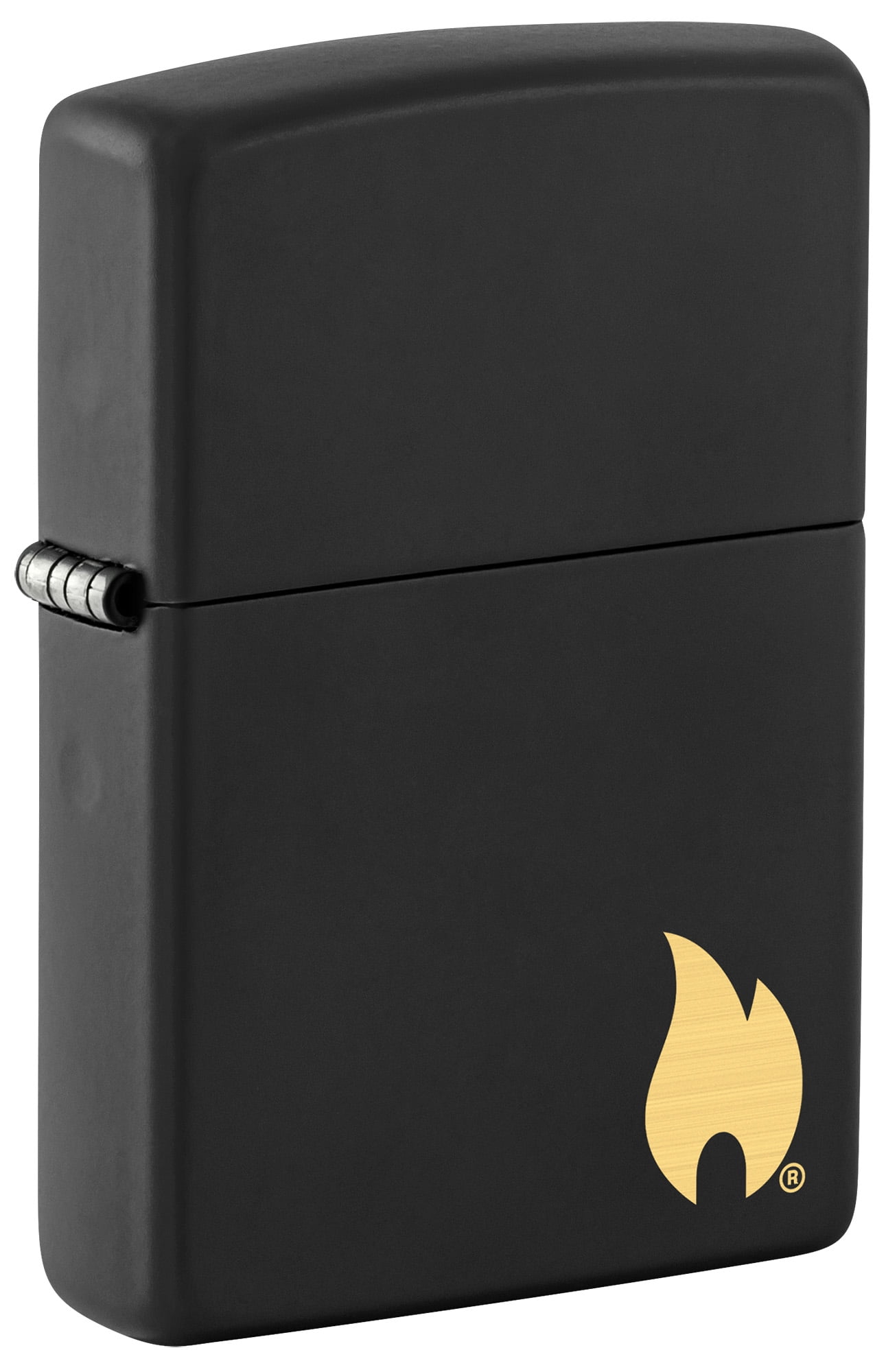 Zippo Engraved Flame Icon Black Matte Pocket Lighter - Walmart.com