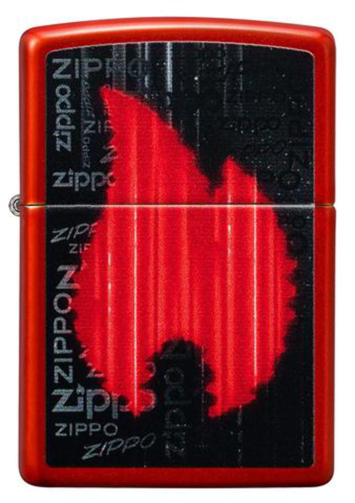 Zippo Flame Design Metallic Red Pocket Lighter - Walmart.com