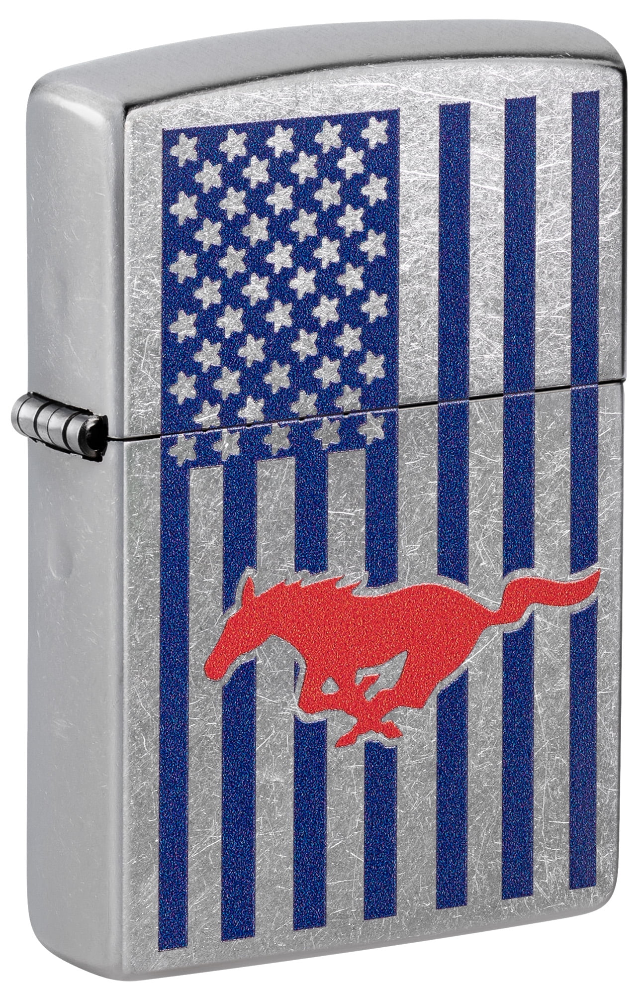 Zippo Ford Mustang American Flag Street Chrome Pocket Lighter - Walmart.com