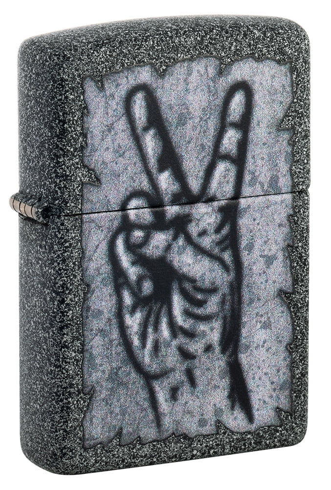 Zippo Graffiti Peace Design Iron Stone Pocket Lighter - Walmart.com