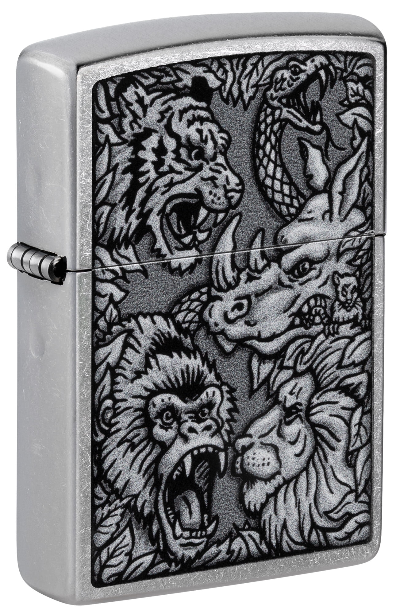 Zippo Jungle Design Street Chrome Pocket Lighter - Walmart.com