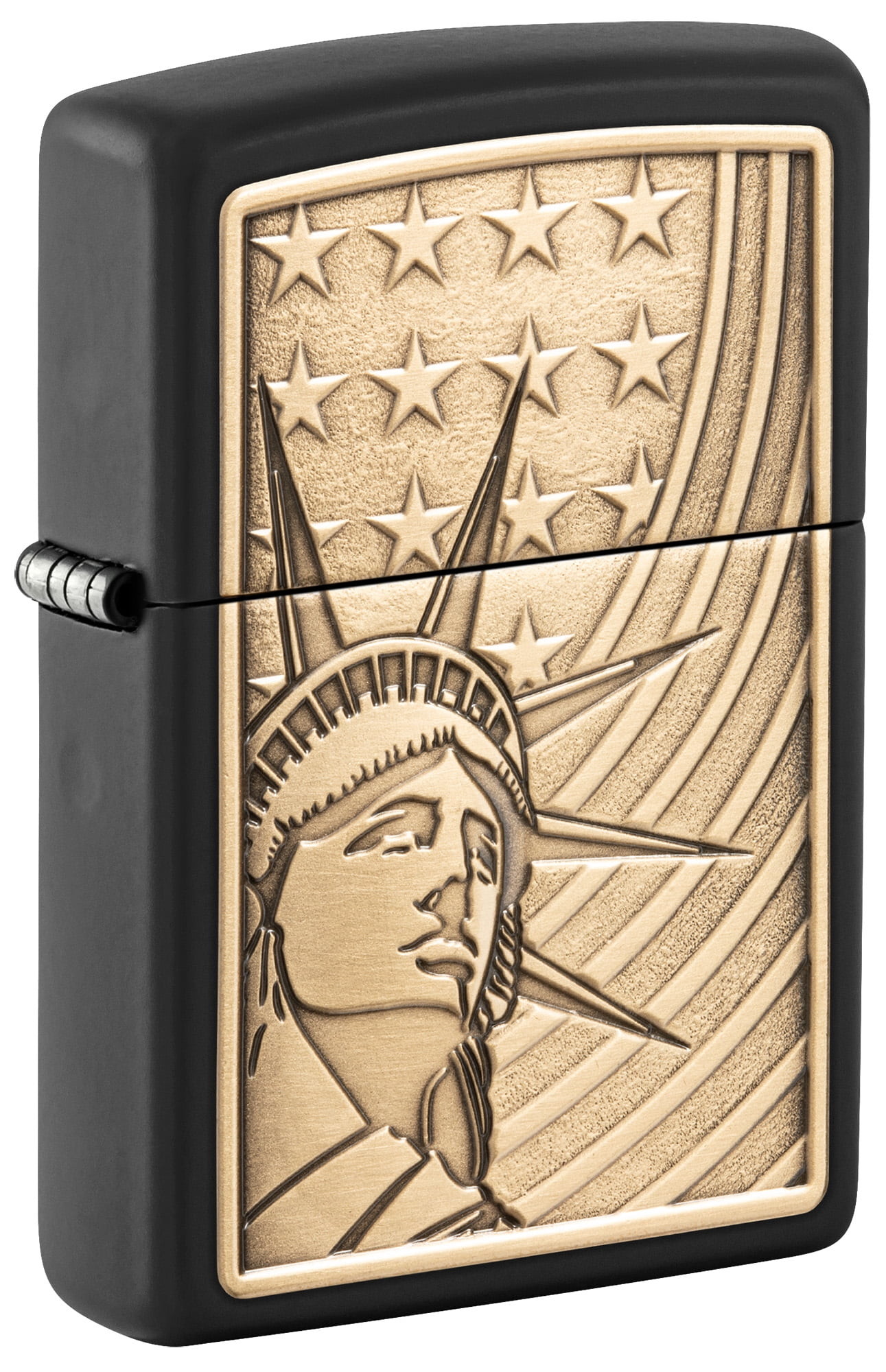 Zippo Lady Liberty Emblem Black Matte Pocket Lighter - Walmart.com