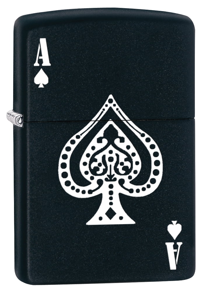 Zippo Lighter: Ace of Spades - Black Matte - Walmart.com