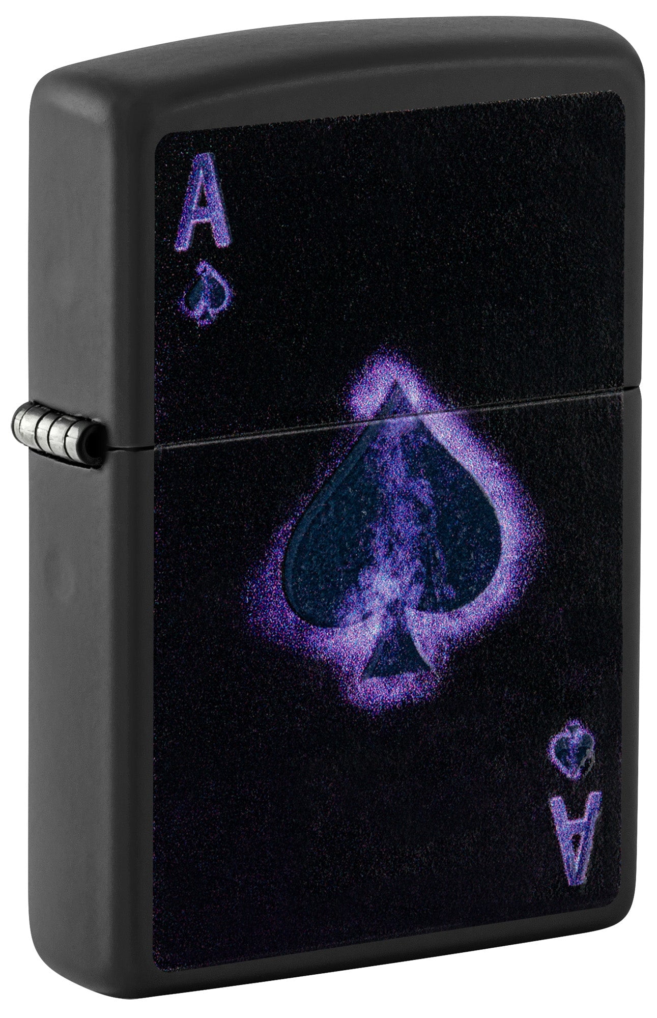 Zippo Lighter: Ace of Spades, Blacklight - Black Matte 81576 - Walmart.com