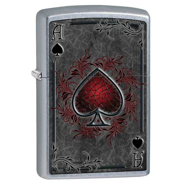 Zippo Lighter: Ace of Spades - Street Chrome 79476 - Walmart.com