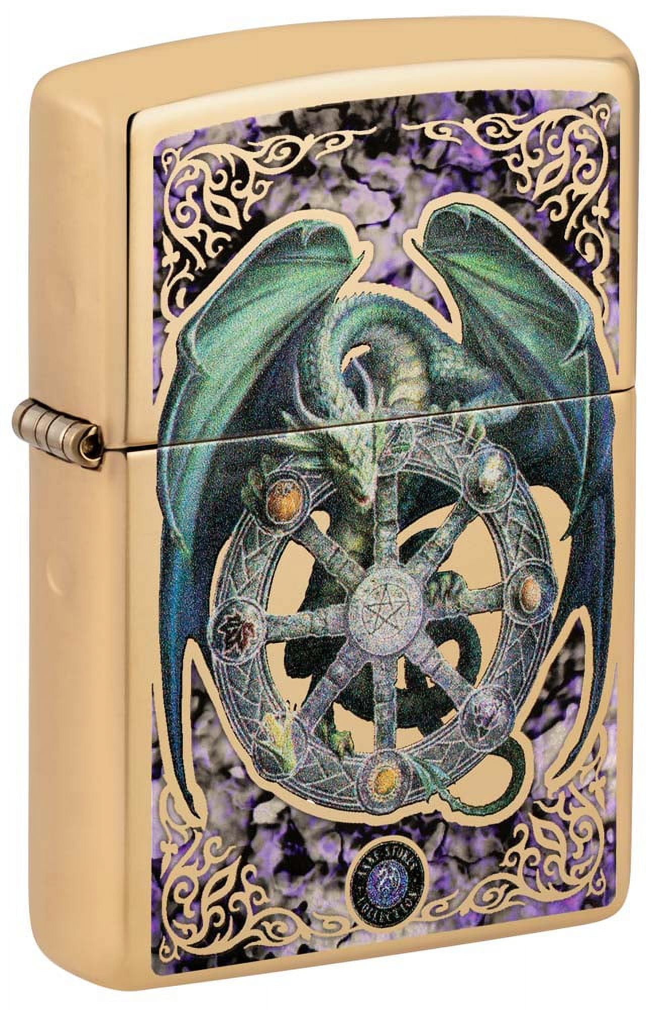 Zippo Lighter: Anne Stokes Fusion Year of the Magical Dragon - High Polish Brass 81200 - Walmart.com