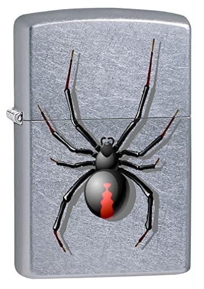 Zippo Lighter- Black Widow Spider Street Chrome Windproof Lighter # ...