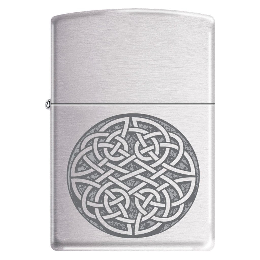 Zippo Lighter - Celtic Knot Brushed Chrome - Walmart.com