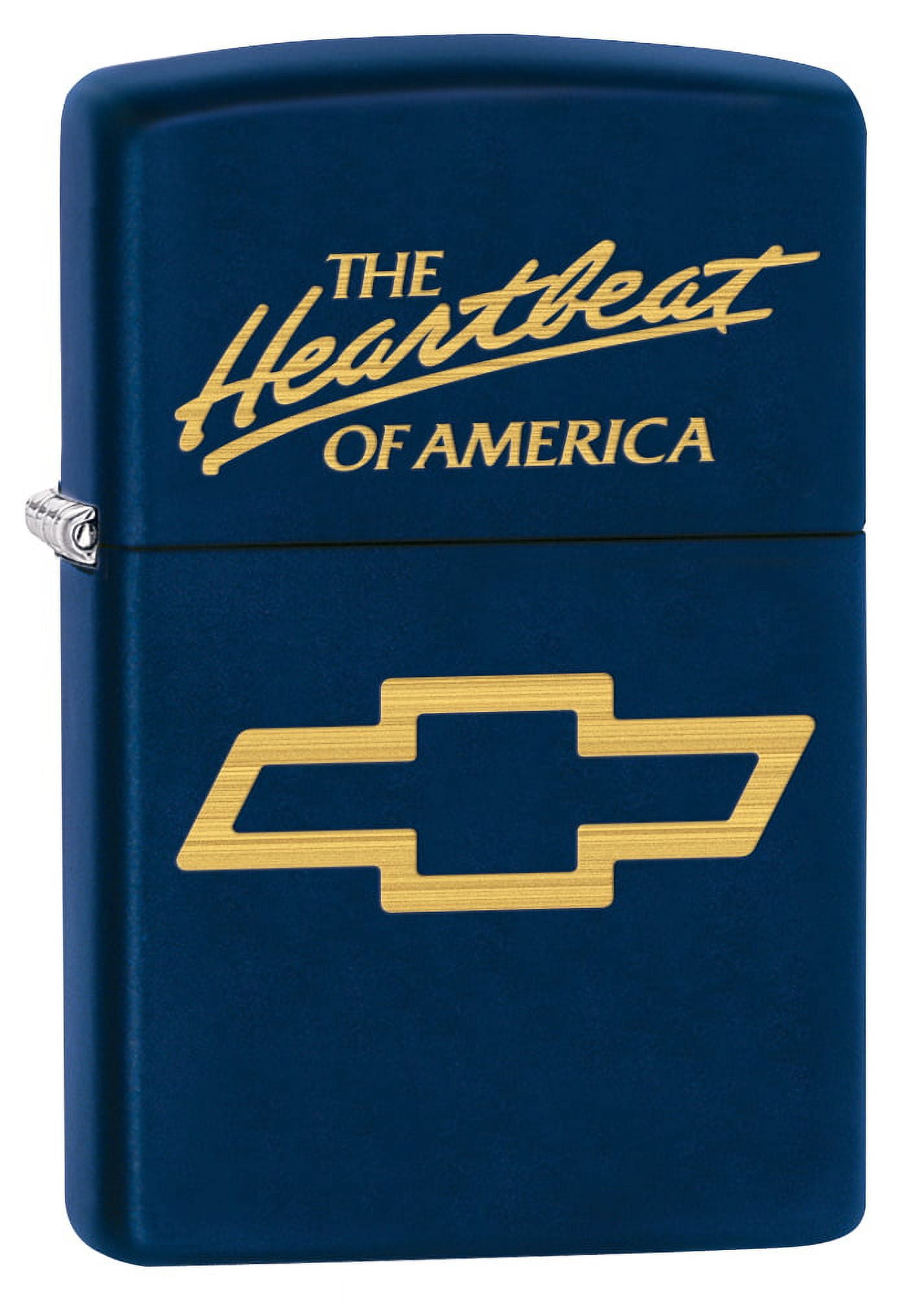 Zippo Lighter: Chevrolet Engraved Logo - Navy Blue Matte 80019 ...
