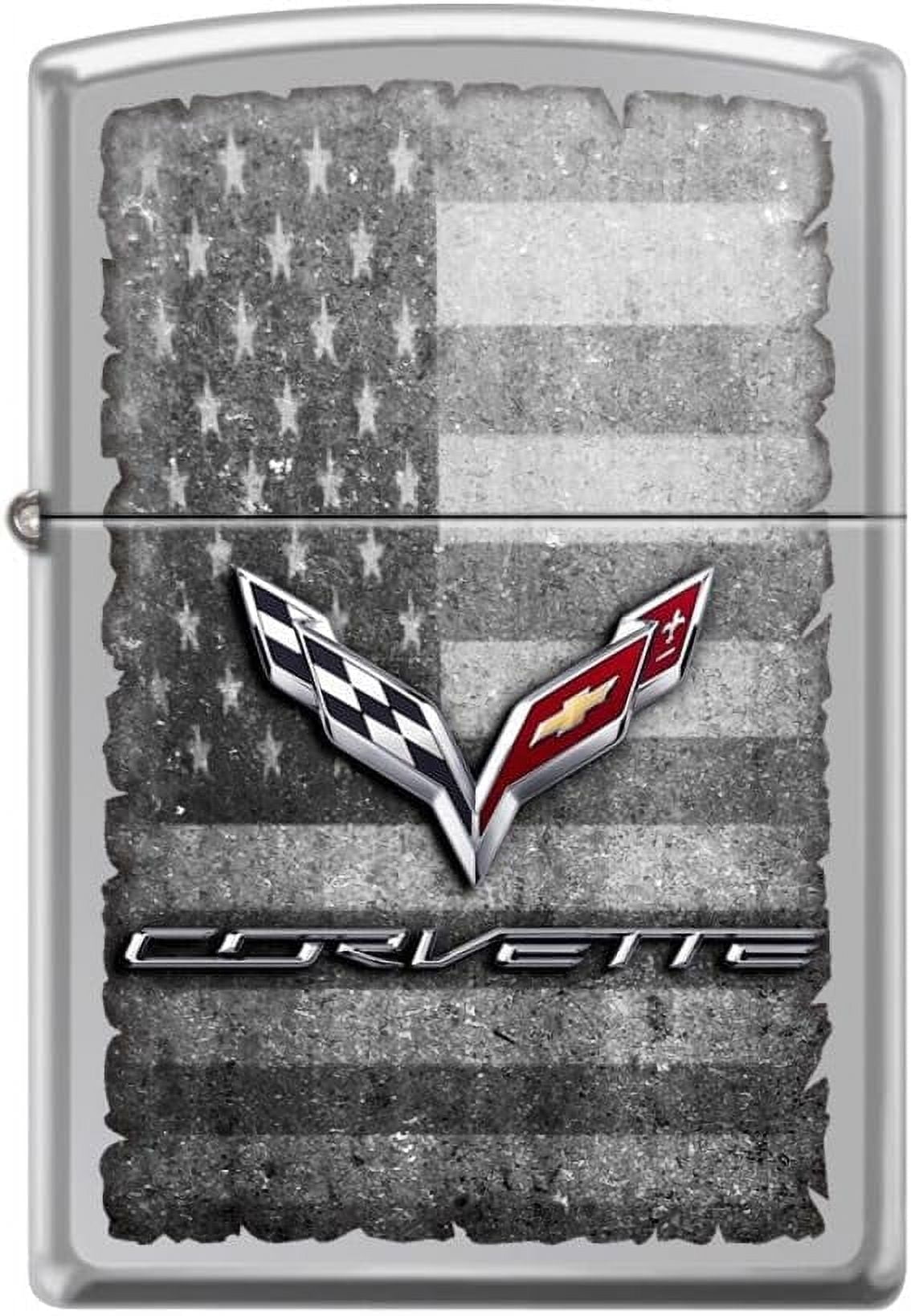Zippo Lighter - Chevy Chevrolet Corvette Logo Chrome High Polish Chrome #Z5222 - Walmart.com