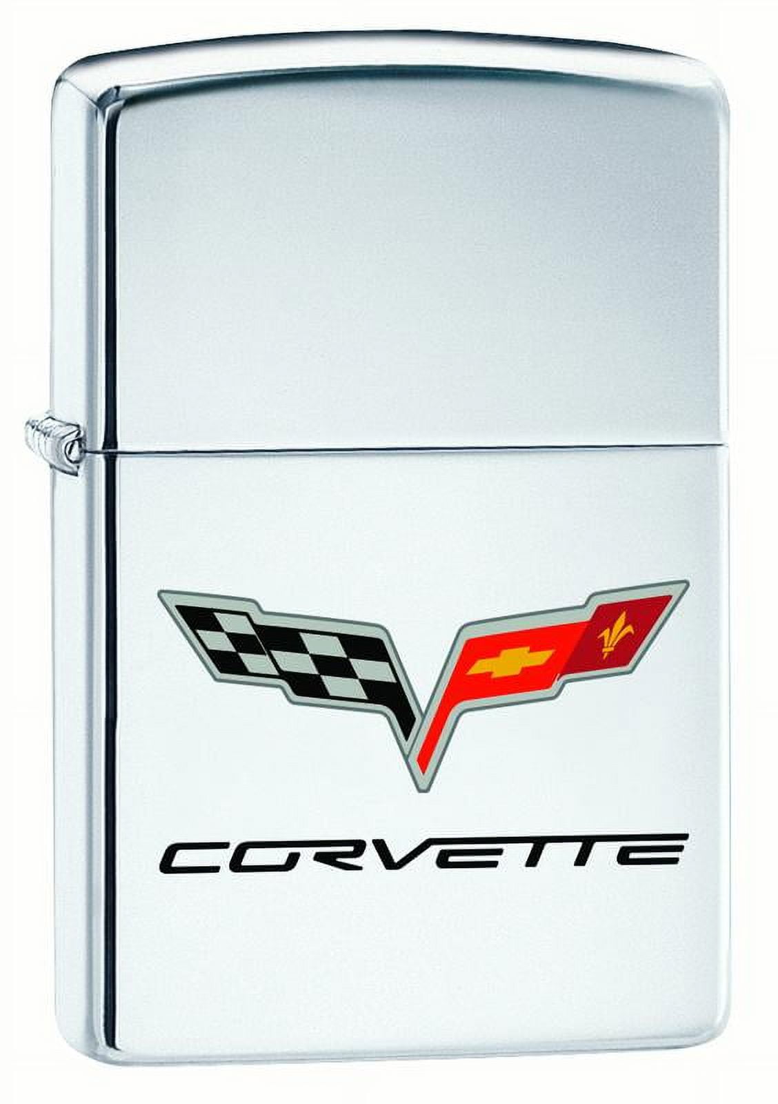 Zippo Lighter: Chevy Corvette Logo - High Polish Chrome - Walmart.com
