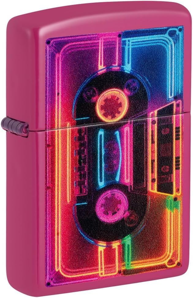Zippo Lighter - Customized Message Neon Cassette Frequency Pocket ...