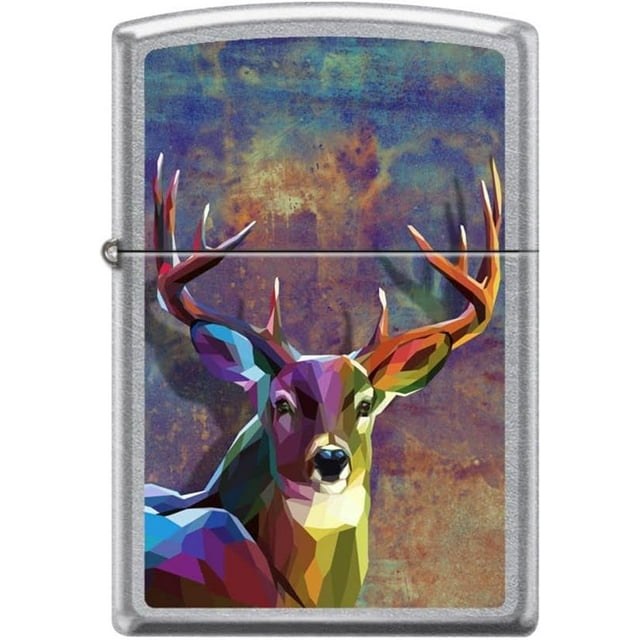 Zippo Lighter- Deer Abstract Buck Design Street Chrome Windproof Lighter #Z1089 - Walmart.com