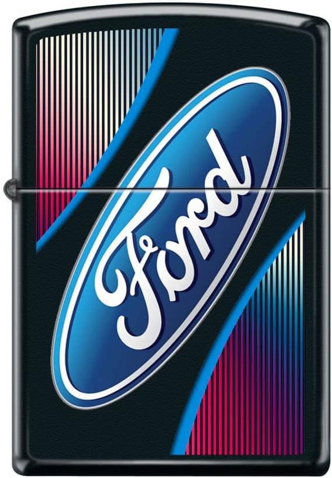 Zippo Lighter- Ford Oval Color Logo Black Matte Windproof Lighter # ...