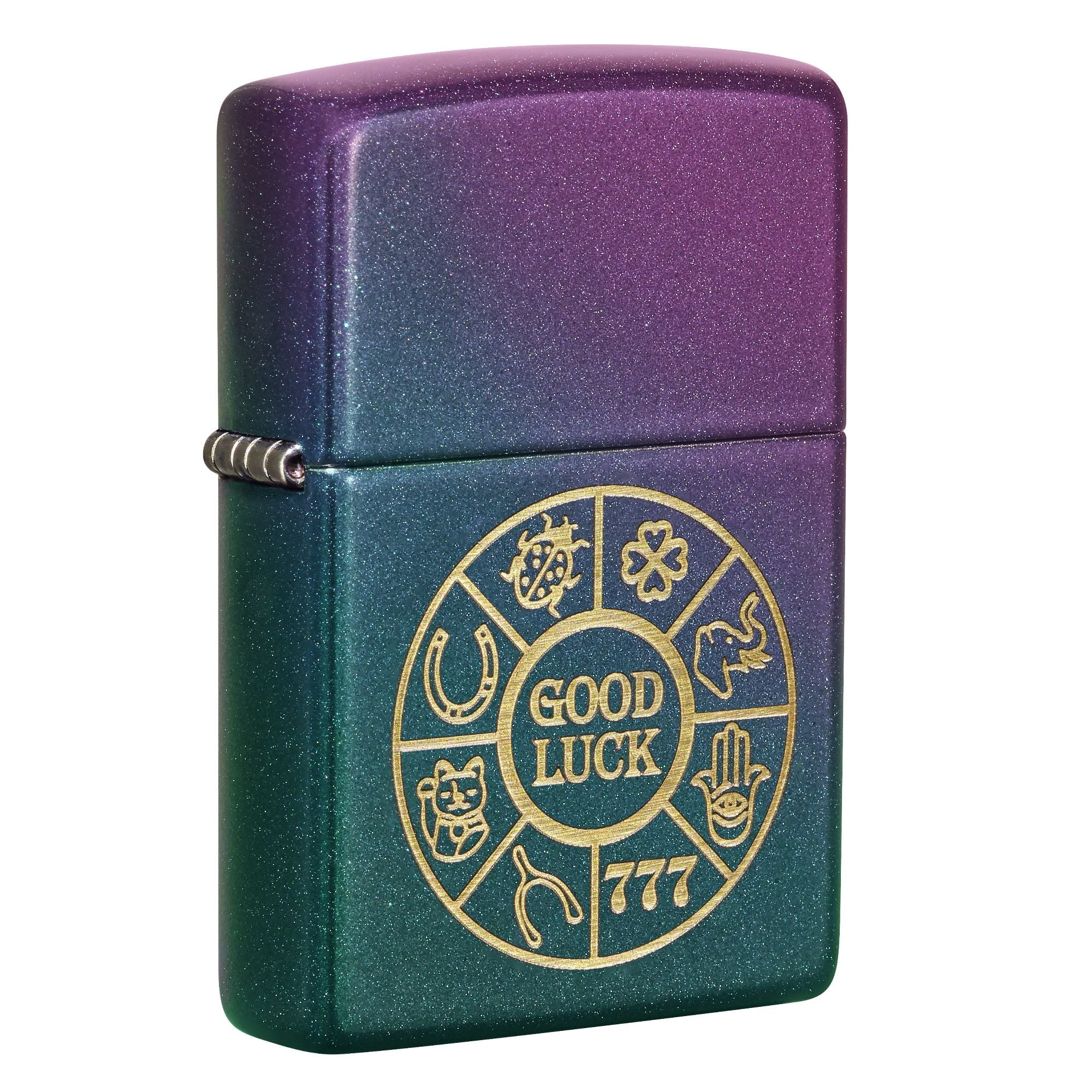 Zippo Lighter: Good Luck Symbols, Engraved - Iridescent 81625 - Walmart.com
