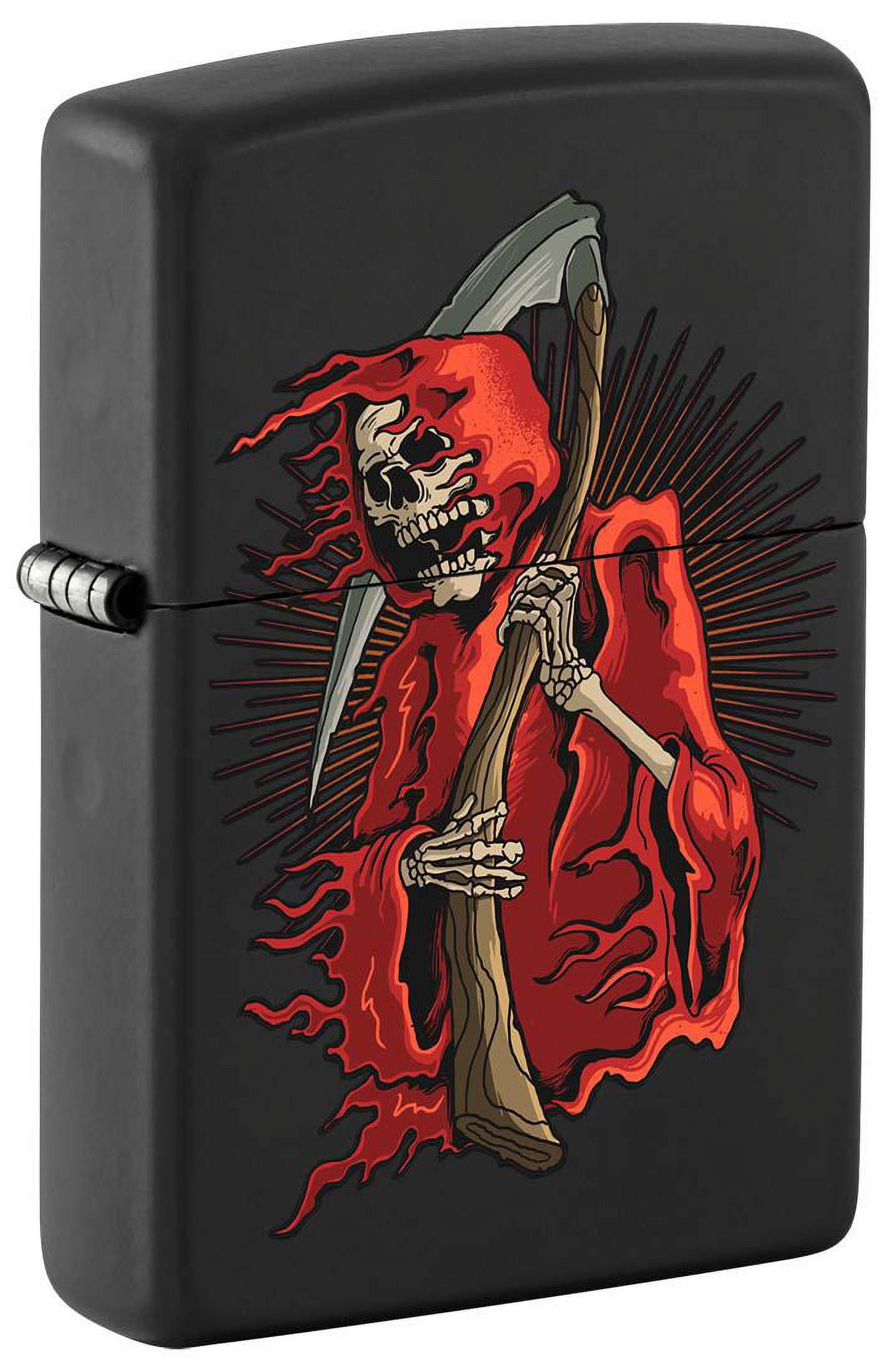 Zippo Lighter: Grim Reaper - Black Matte 81296 - Walmart.com