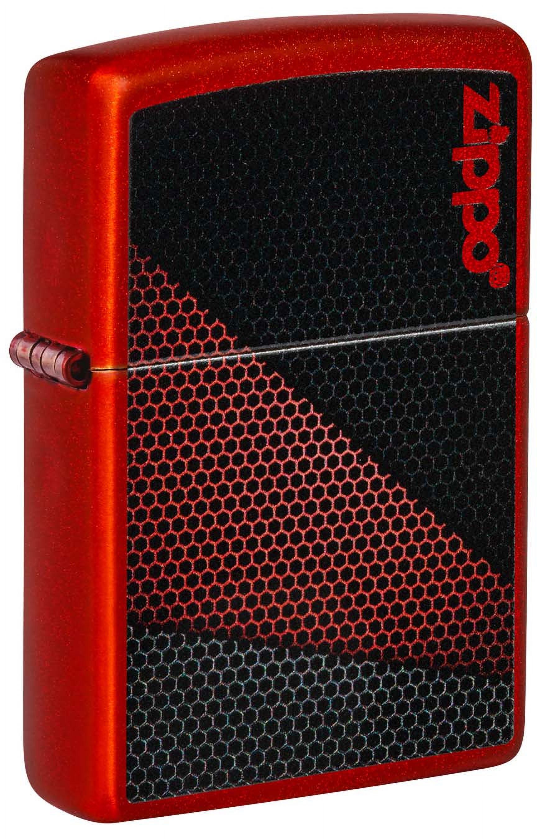 Zippo Lighter: Honeycomb Design, Zippo Logo - Metallic Red 49968 - Walmart.com
