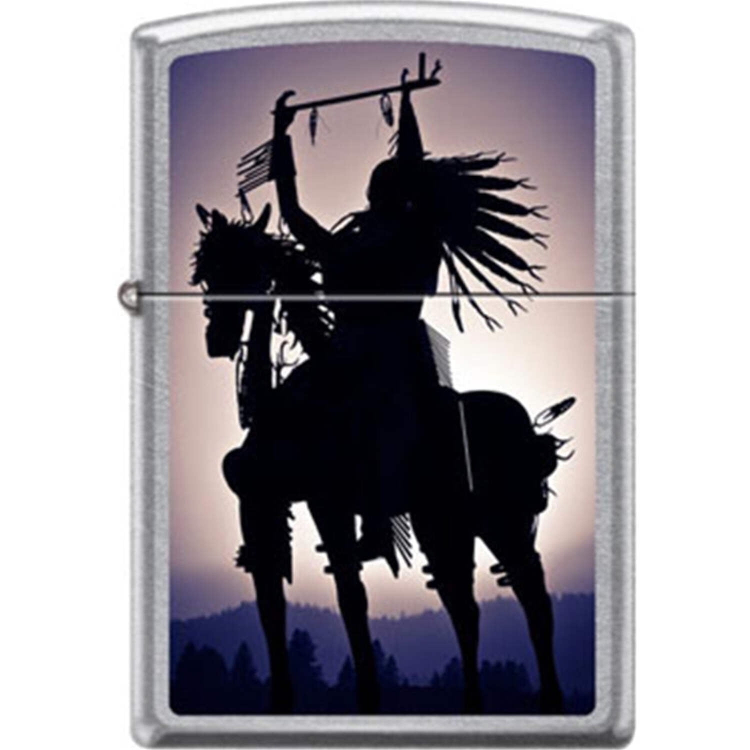 Zippo Lighter - Indian on Horse Street Chrome - Walmart.com
