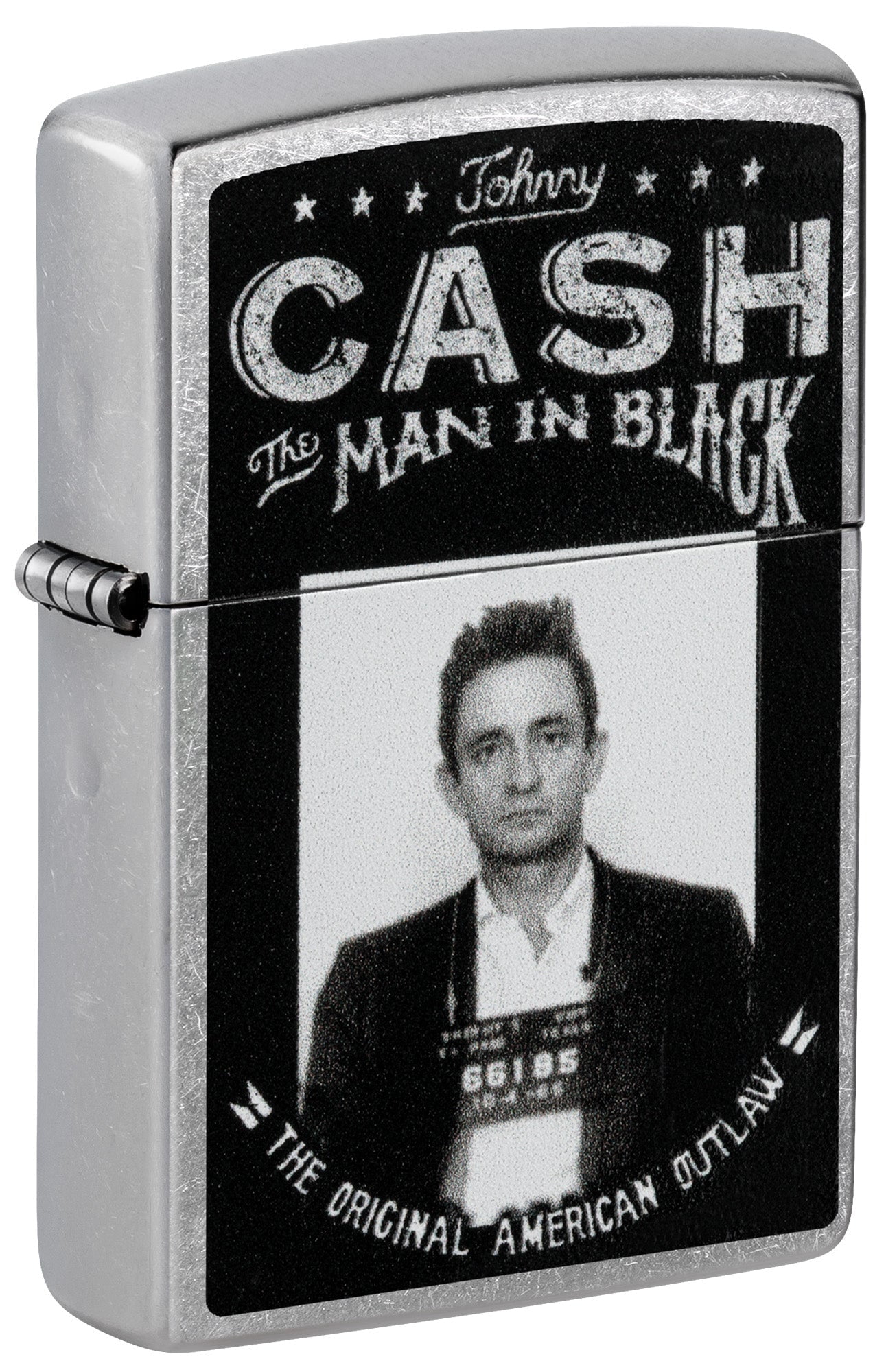 Zippo Lighter: Johnny Cash, The Man in Black - Street Chrome 81520 ...