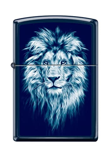 Zippo Lighter- Lion Illustration Navy Matte Windproof Lighter #Z5203 - Walmart.com
