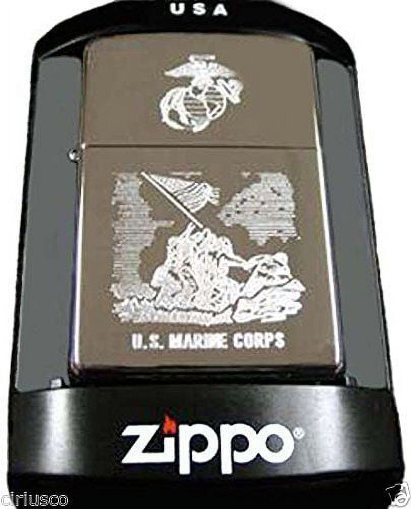Zippo Lighter Marine Corps Engraved WWII Iwo Jima Military Memorial ...