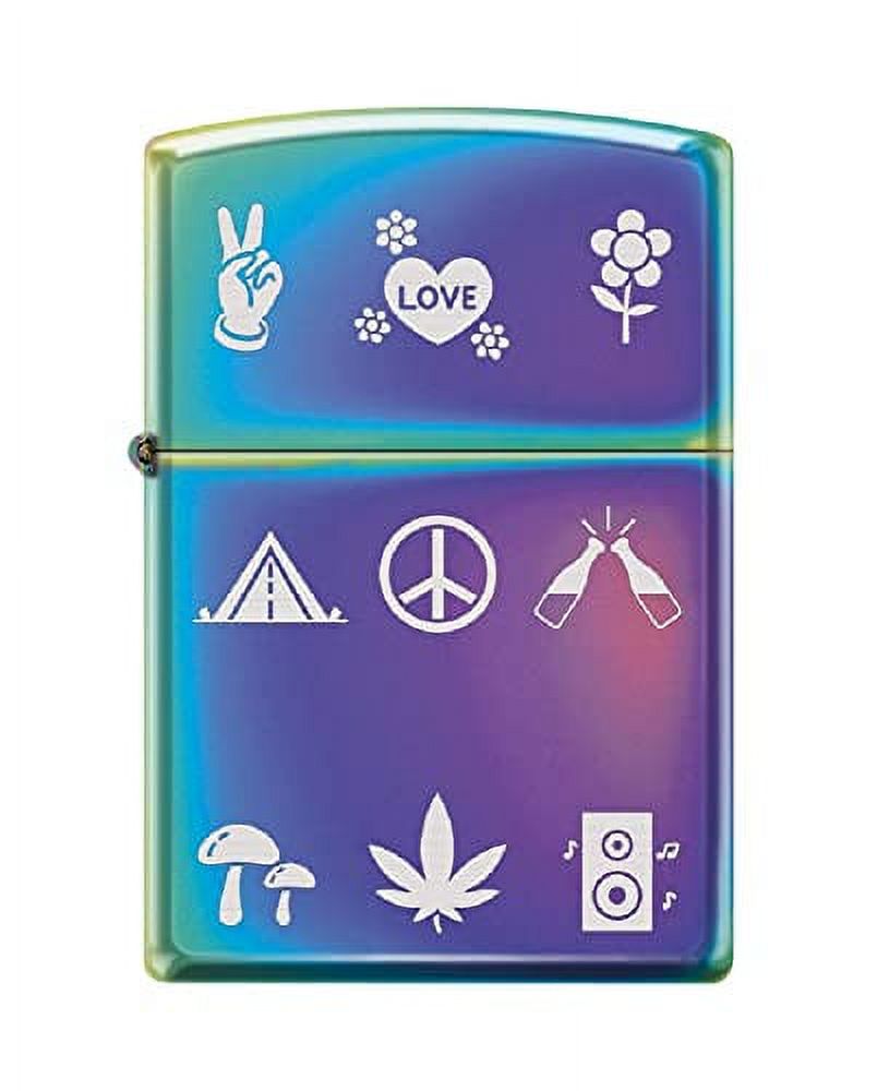 Zippo Lighter- Message Saying Funny Text Lighter Hippie Symbols #Z6032 ...