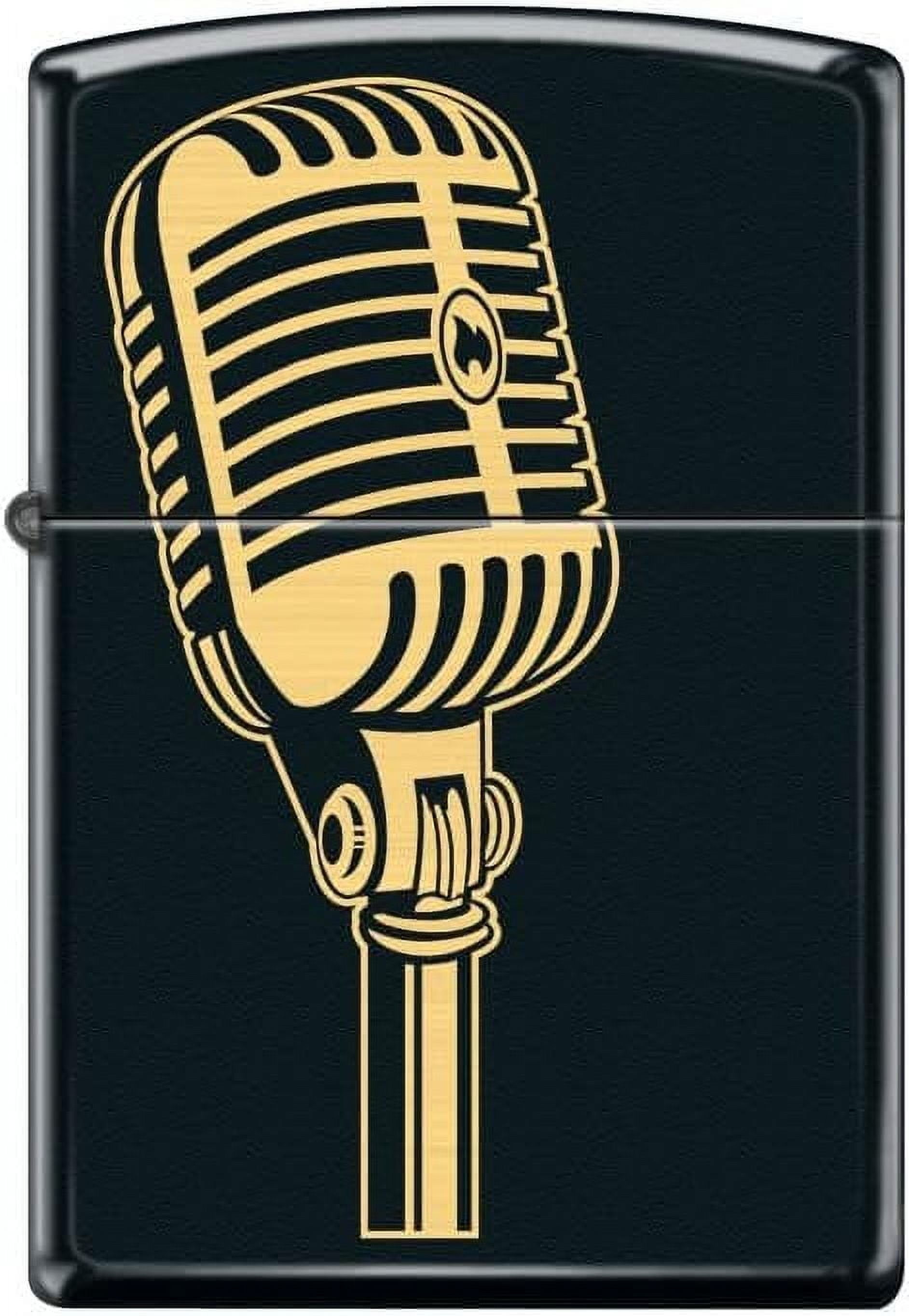 Zippo Lighter-Microphone Laser Design Black Matte Windproof Lighter # ...