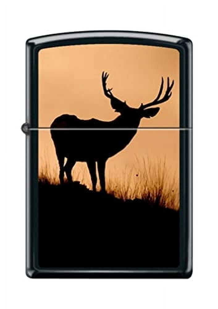 Zippo Lighter- Mule Deer Buck Black Matte Windproof Lighter #Z5108 ...