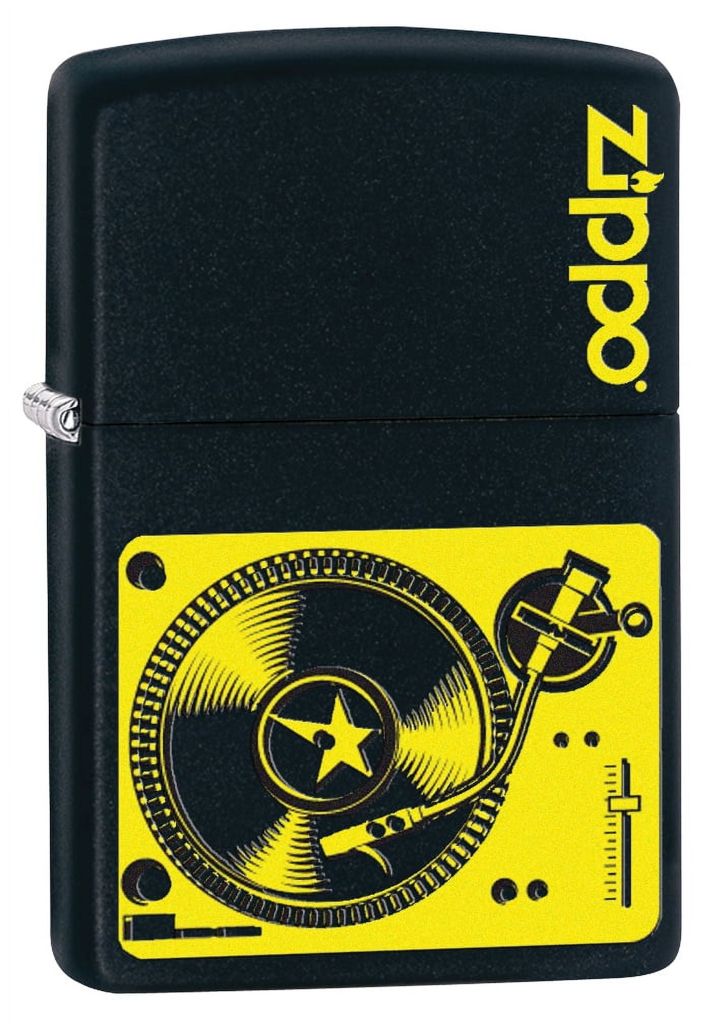 Zippo Lighter: Music Turntable - Black Matte 78753 - Walmart.com