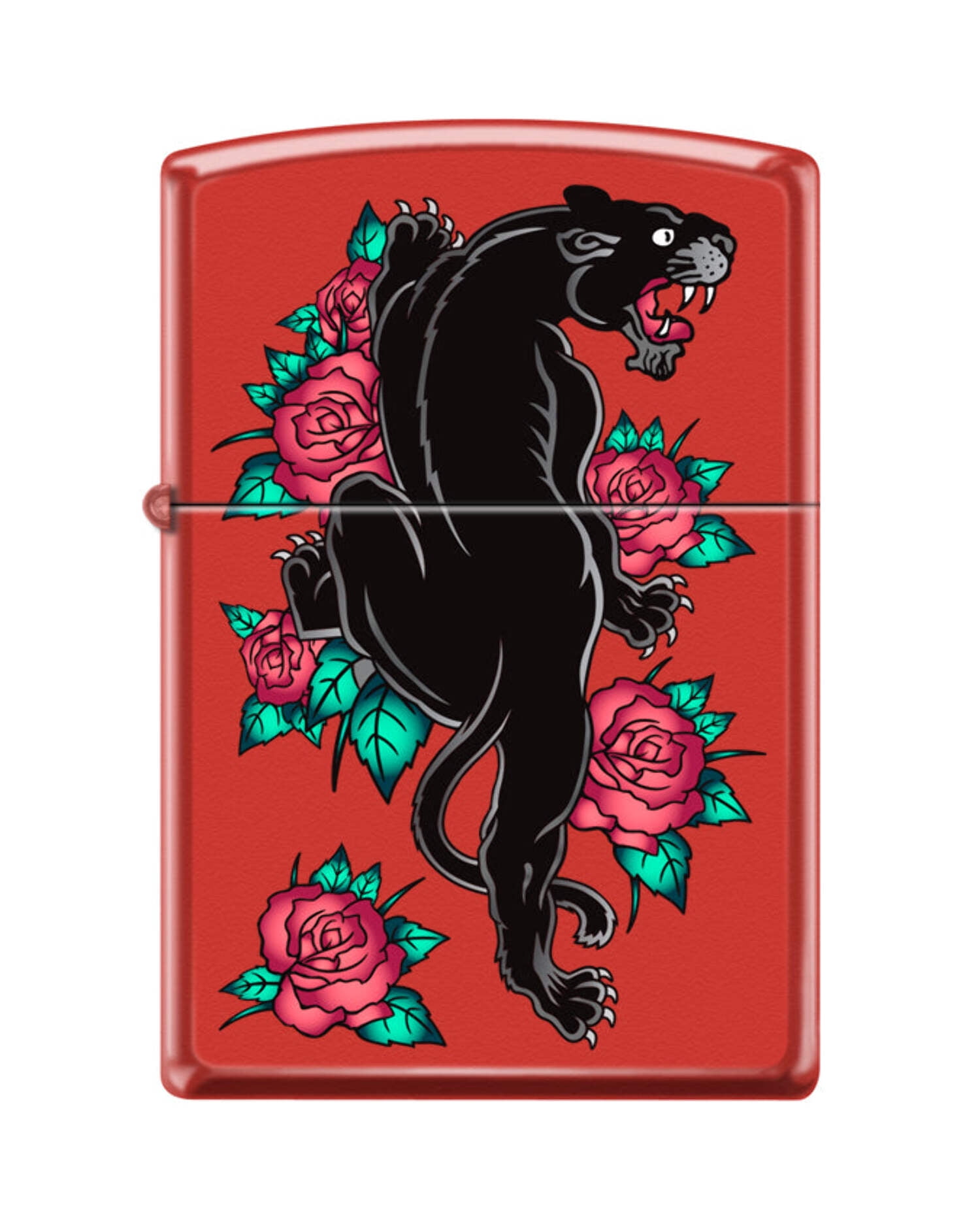Zippo Lighter - Panther w/ Roses - Walmart.com