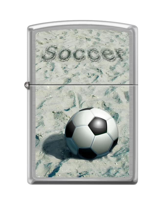 Zippo Lighter-Personalized Custom Message Engraved on Backside Soccer ...