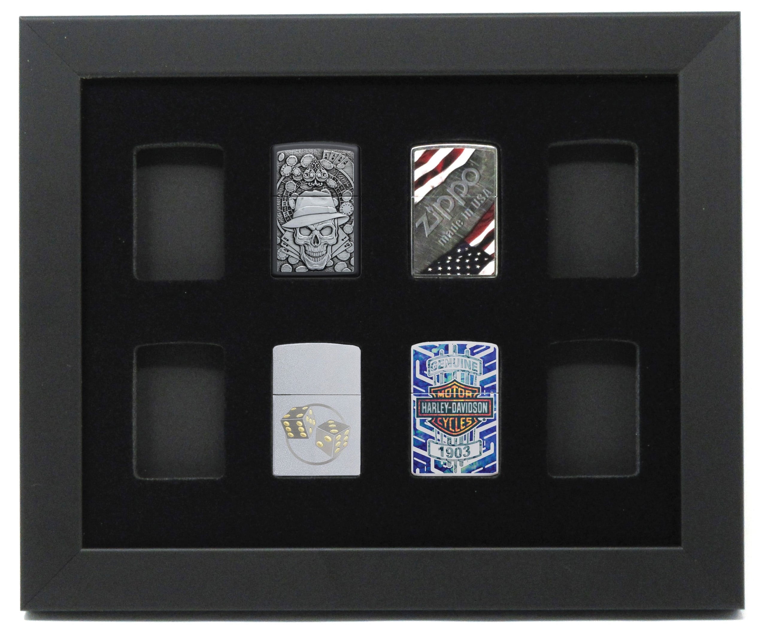 Zippo Lighter Picture Display Wall Frame, Holds 8 Lighters (Not ...
