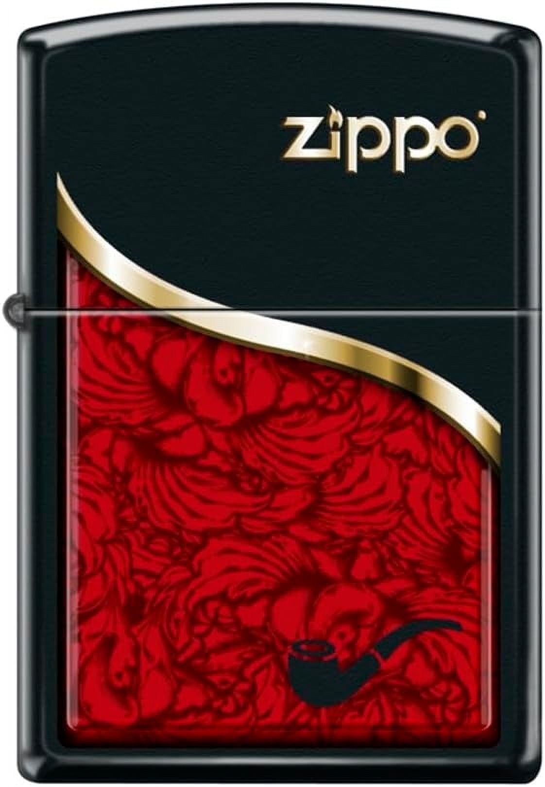 Zippo Lighter- Pipe Design Pipe Insert Windproof Red Venetian Black # ...