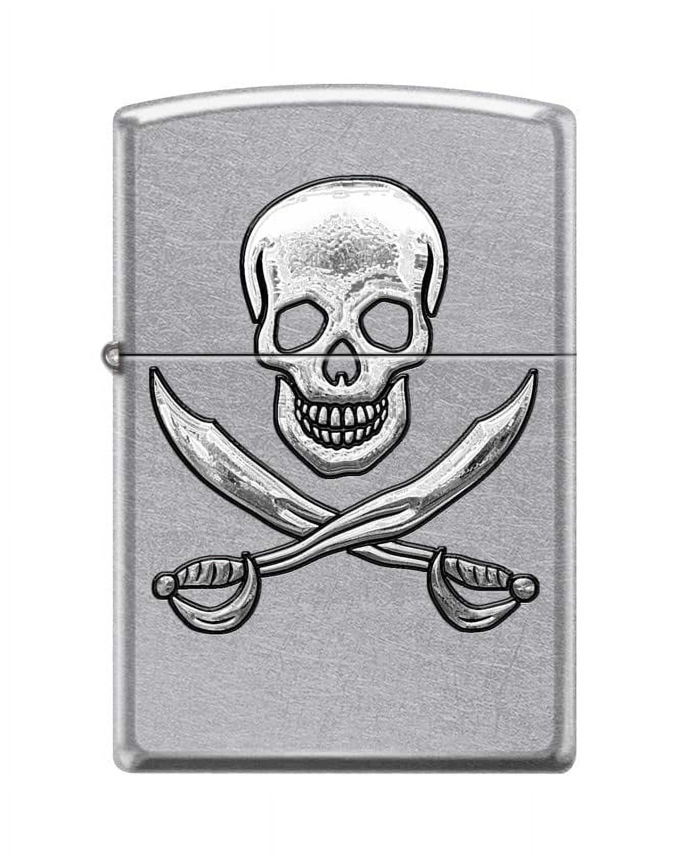 Zippo Lighter-Pirate Flag 3D Street Chrome Windproof Lighter #Z5390 ...