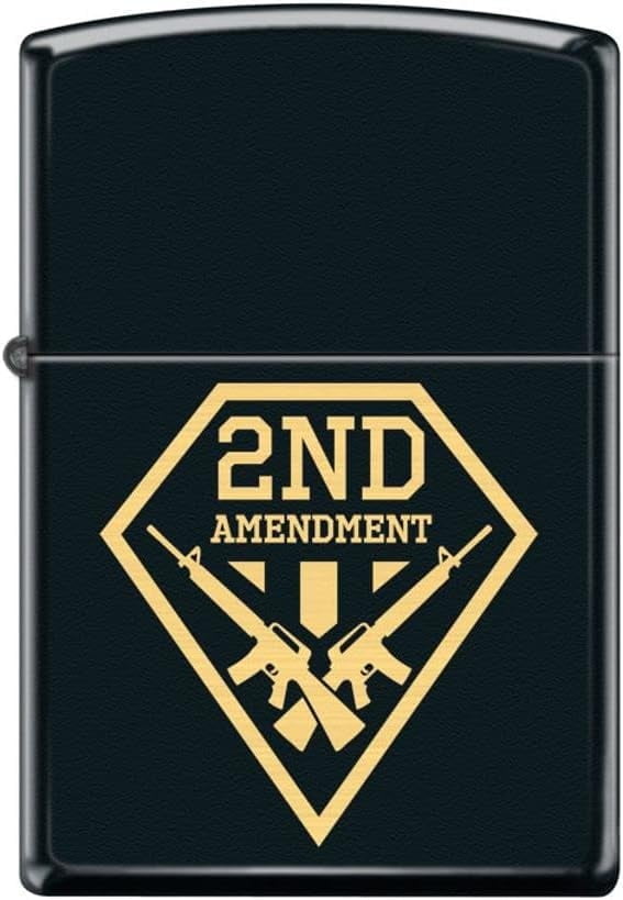 Zippo Lighter - Amendment Shield Black Matte #Z5292 - Walmart Business ...