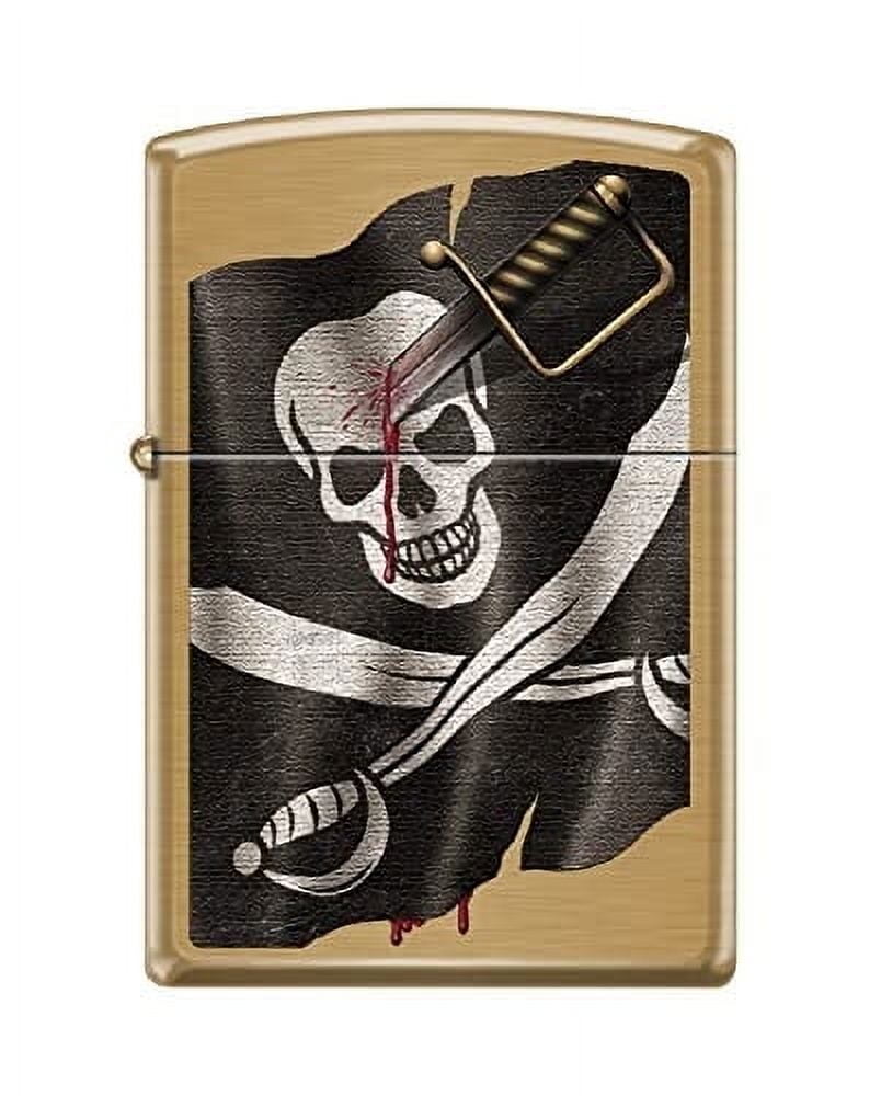 Zippo Lighter- Skull Design Windproof Lighter (Pirate Flag #Z6009 ...