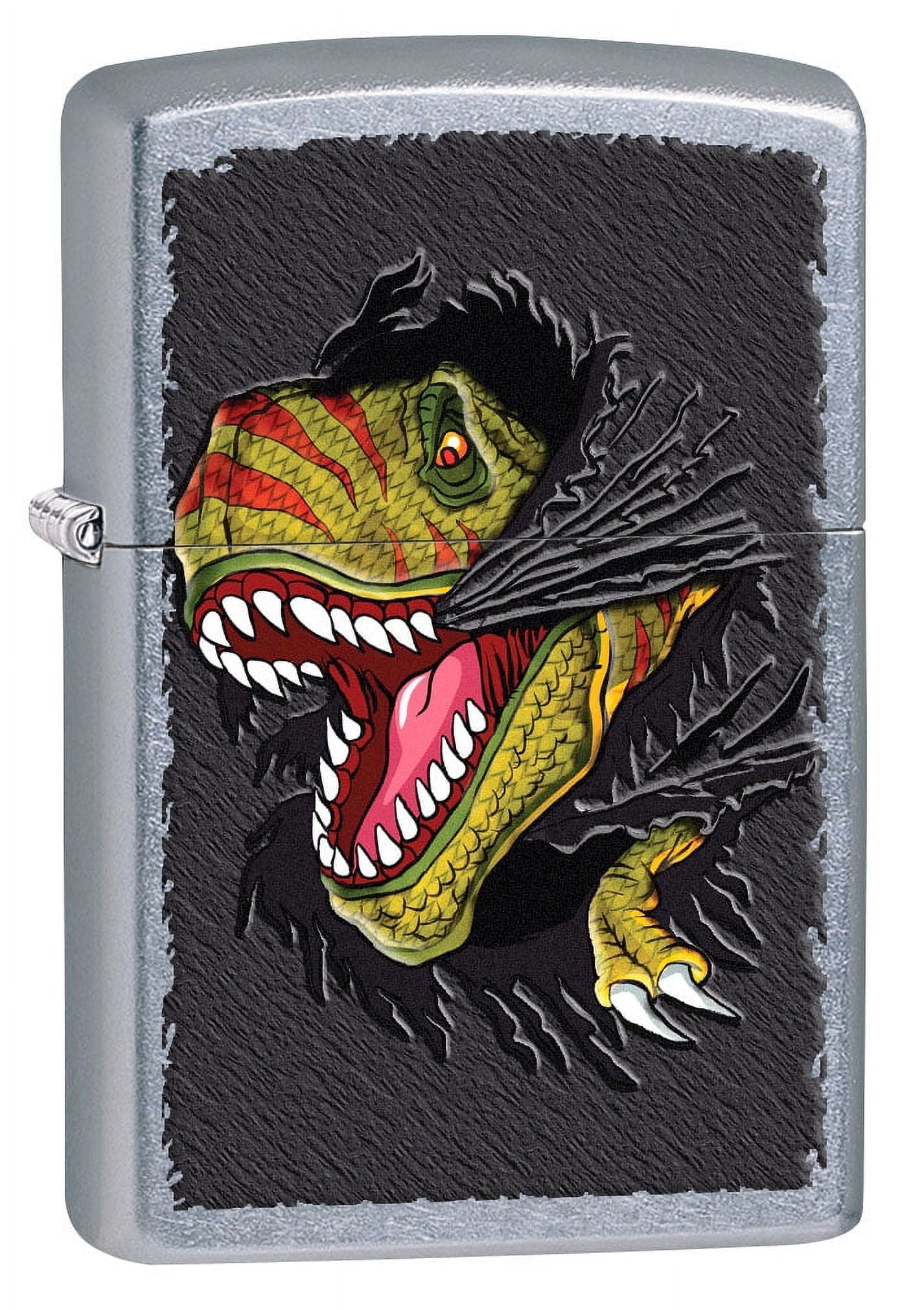 Zippo Lighter: Tyrannosaurus Rex Dinosaur - Street Chrome 80199 ...