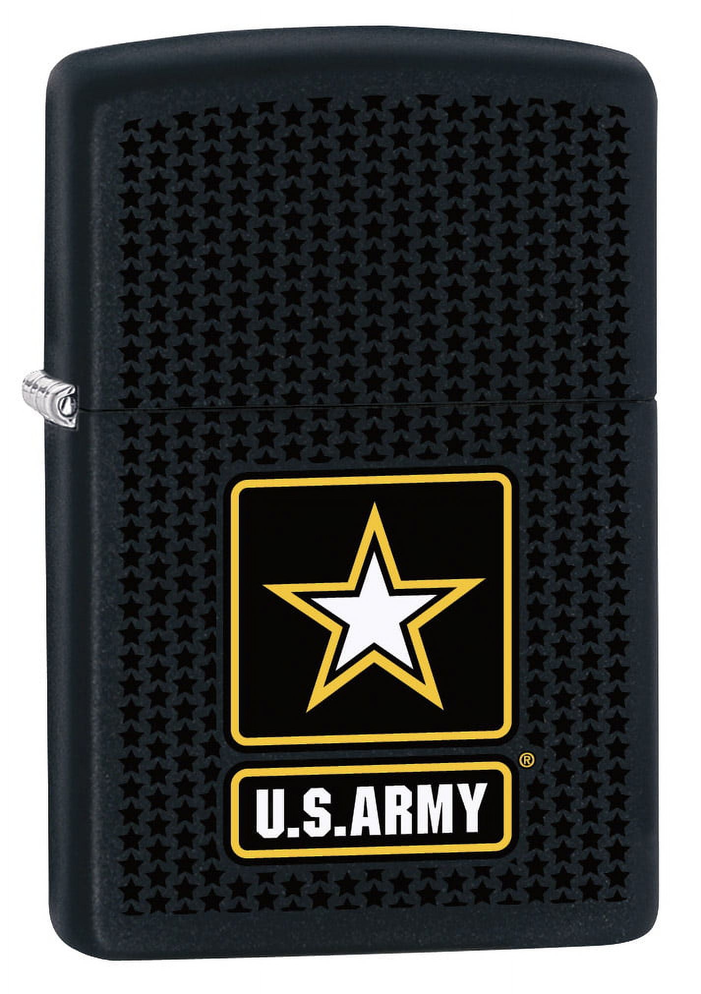 Zippo Lighter: US Army Logo with Stars - Black Matte 79431 - Walmart.com