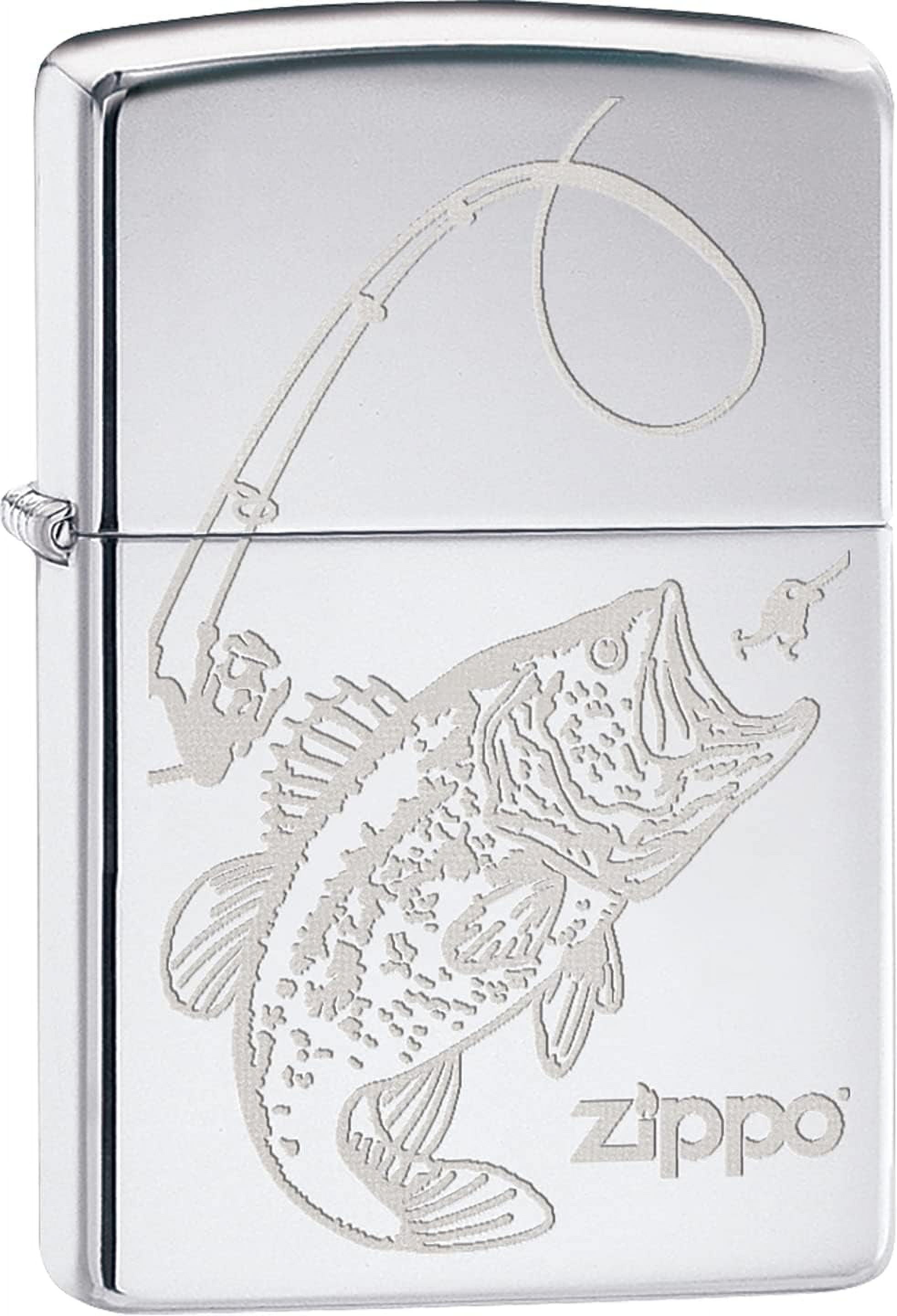 Zippo Lighter - Wild Trout Bass Fishing Rod Windproof Lighter #Z454 ...