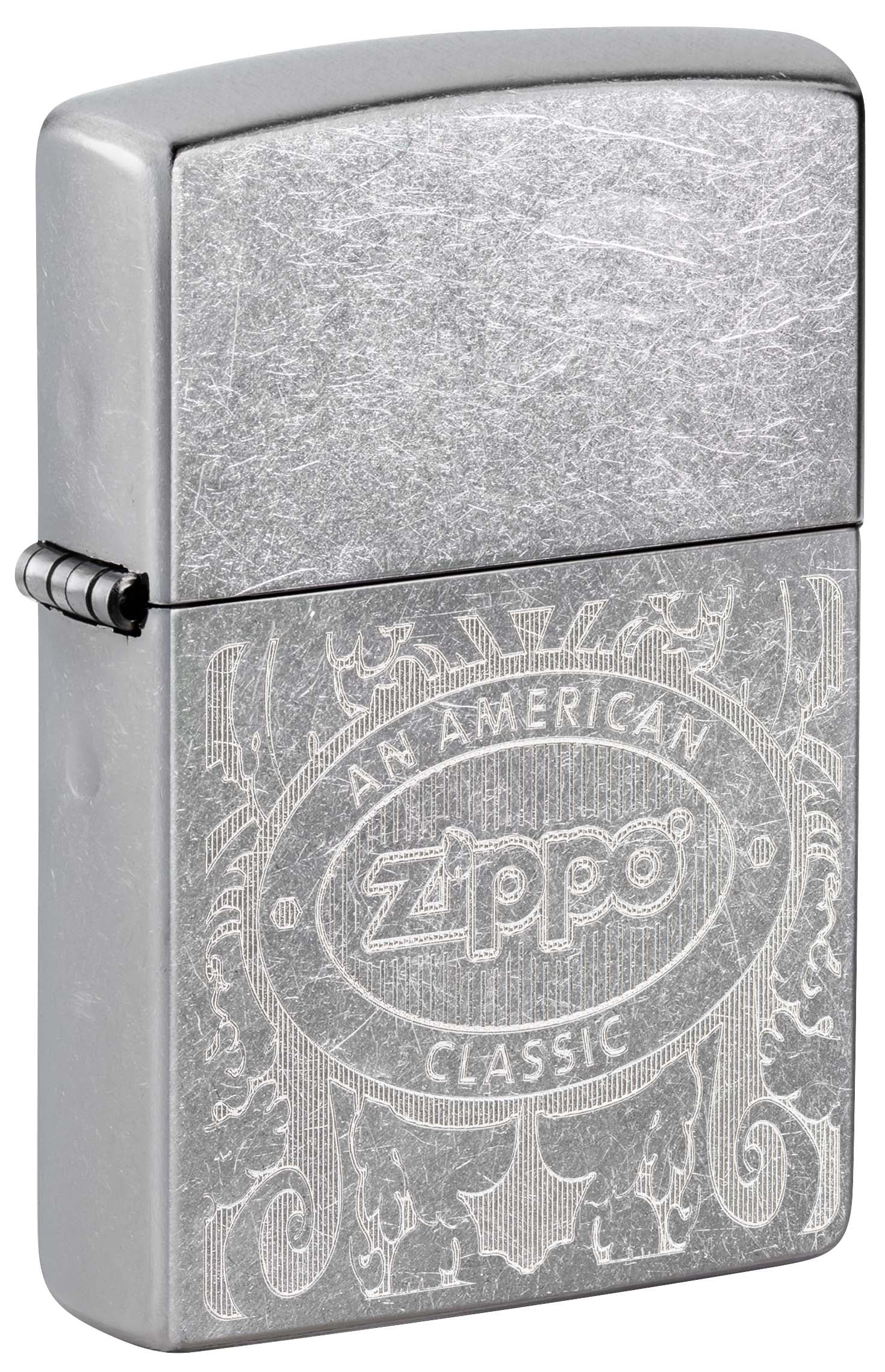 Zippo American Classic Engraved Lighter - Street Chrome Finish 81072 ...