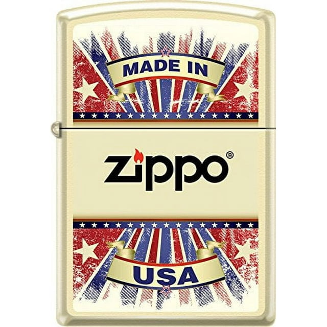 Zippo Made In USA Cream Matte Windproof Lighter - Walmart.com